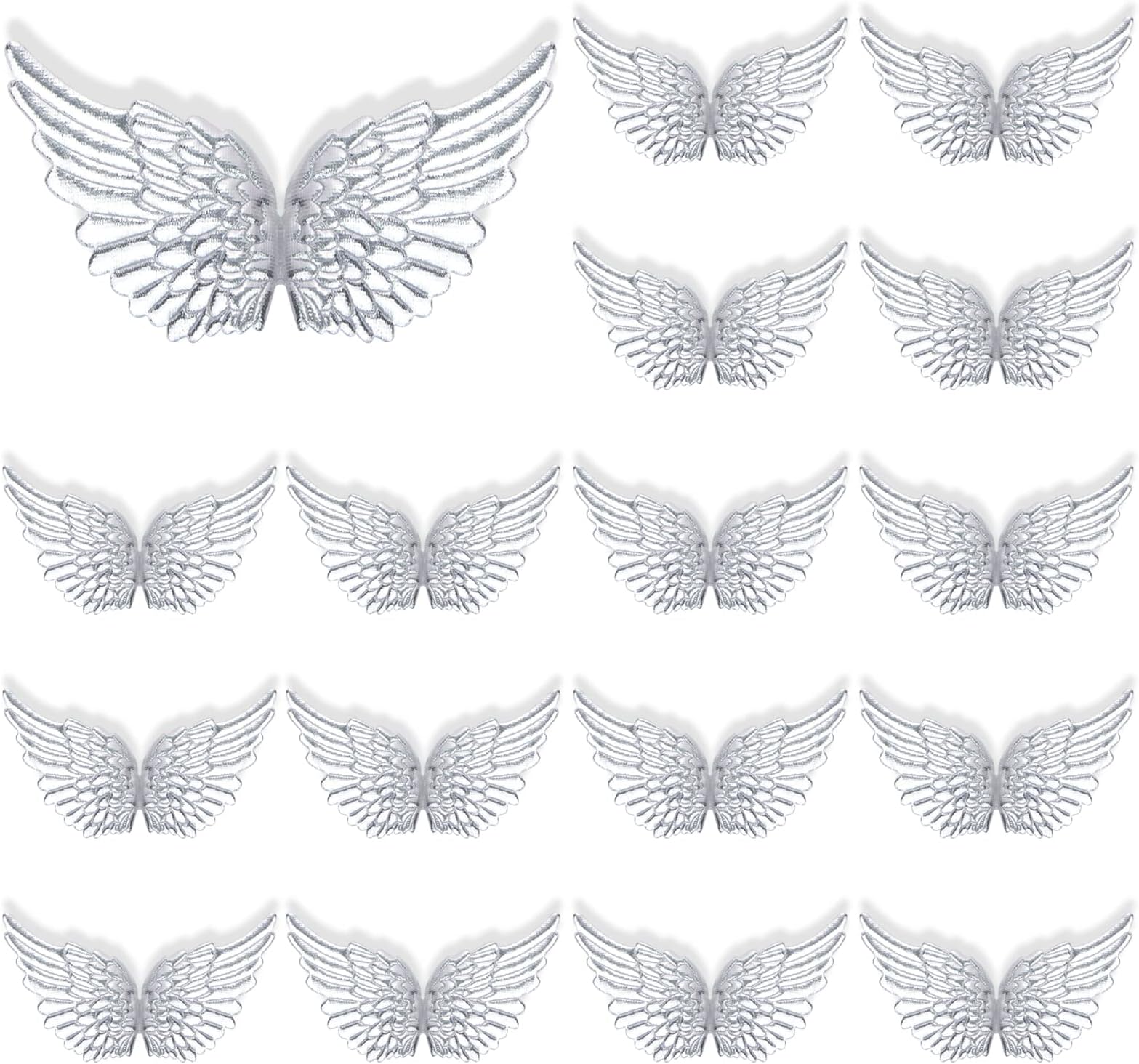 Amazon.com: NUOBESTY 12PCS Angel Wings Fabric Wings Patches for DIY ...