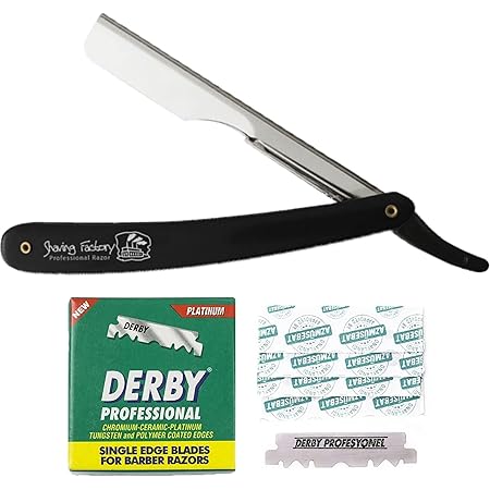 Amazon.com: Derby & The Shave Factory Razor Blades, Black & Silver ...