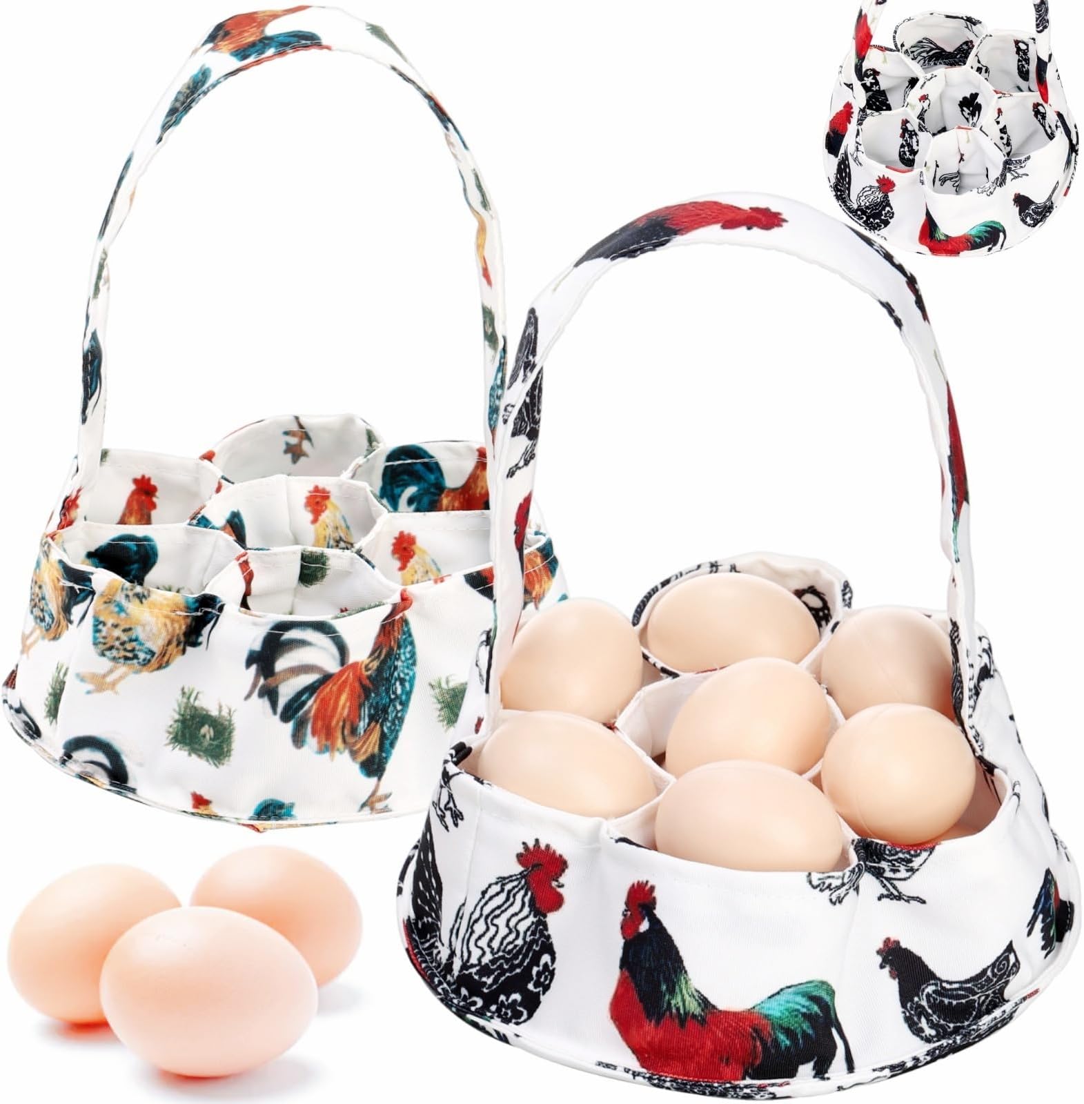 Amazon.com: Large Egg Collecting & Gathering Basket/Bag (with 7 Pouches ...