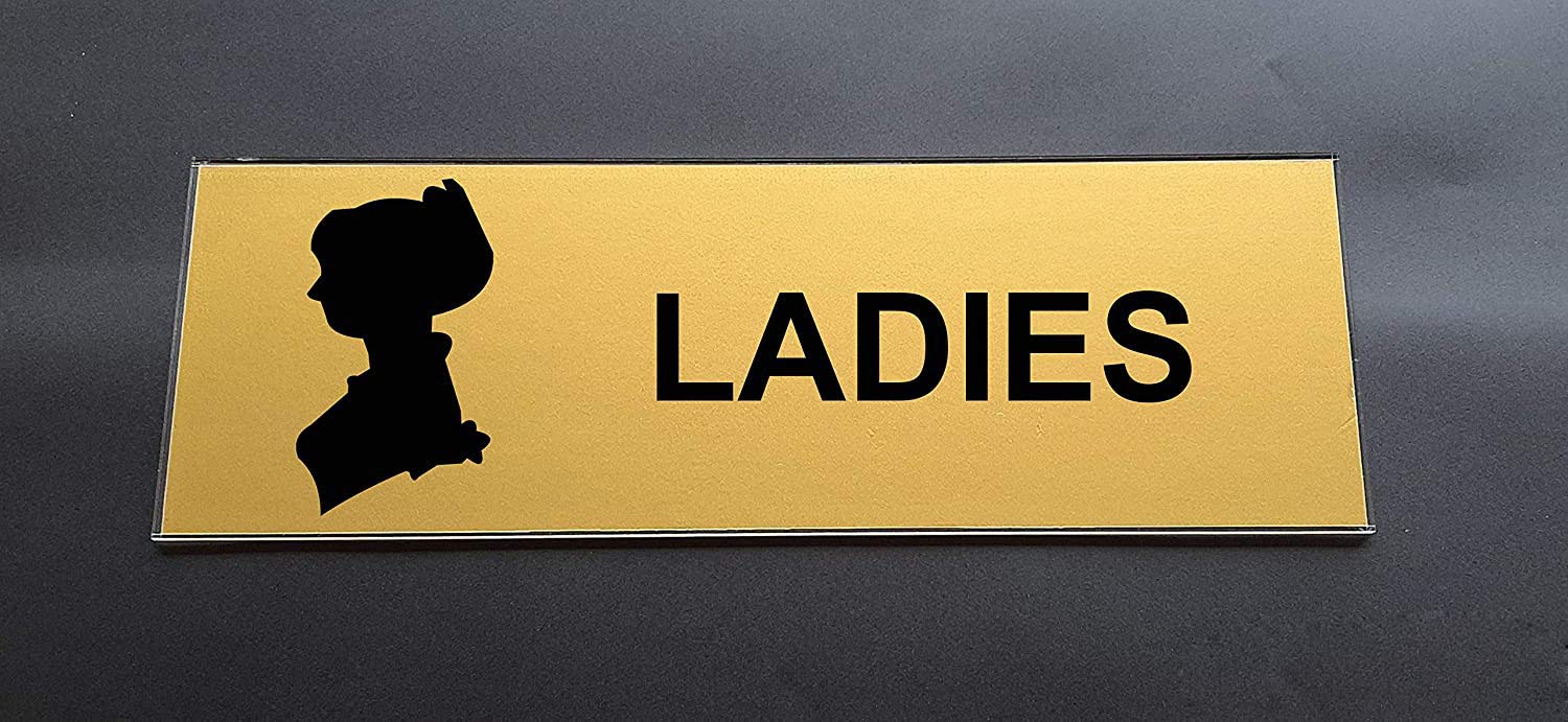 Buy SIGNOOGLE Ladies Restroom Toilet Washroom Trail Dressing Room ...