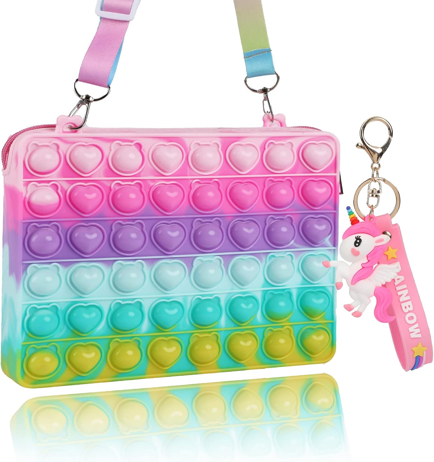 Amazon.com: Big Pop Fidget Purse for Girls, Pop Purse for Ipad Stress ...