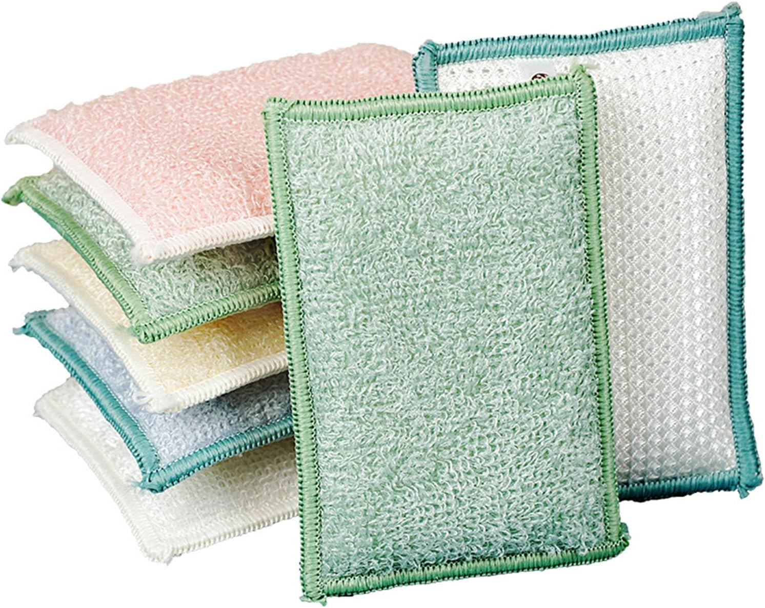 Amazon.com: KLEENDOL Bamboo Kitchen Sponge Dish Washing Sponges Double ...