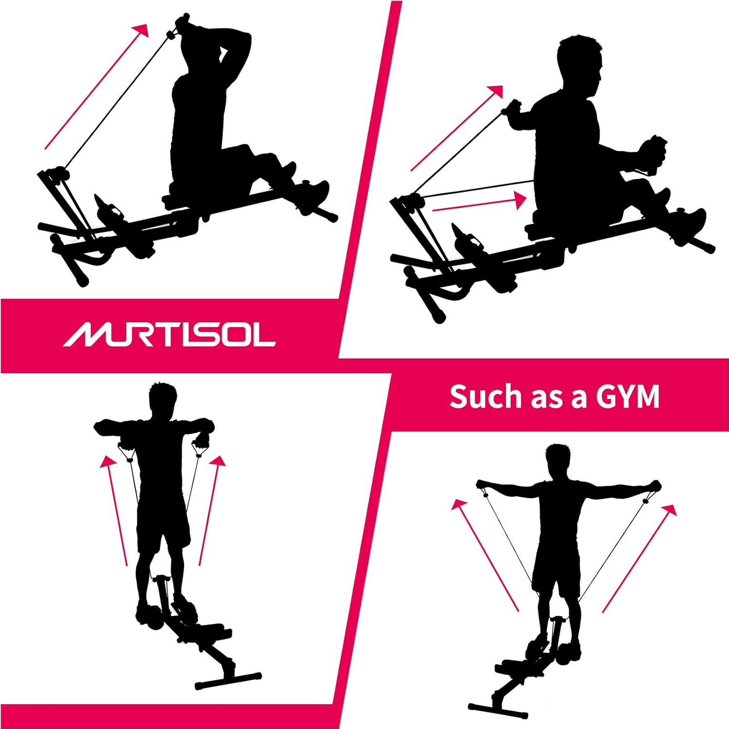 Murtisol Foldable AB Rowing Machine - 3-in-1 Morocco | Ubuy