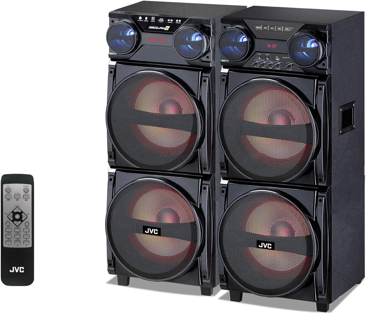 JVC 2.0 CH ACTIVE SPEAKER SYSTEM - FM/USB/SD/BT - MIC INPUT JACK ...
