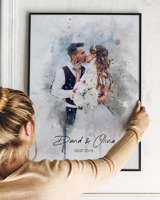 Amazon.com: Personalized Anniversary Print Custom Wedding gift Poster ...