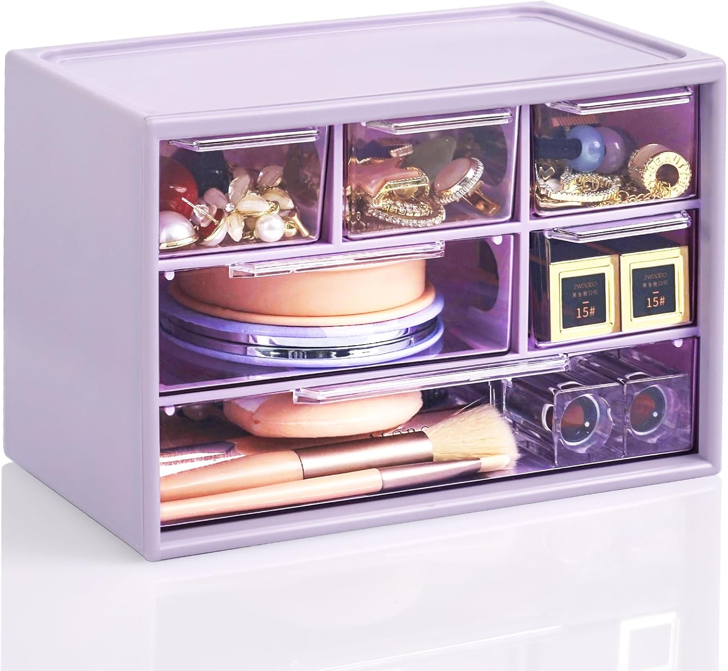 Amazon.com: Desk Storage Organizer with 6 Mini Drawers, FODIENS ...