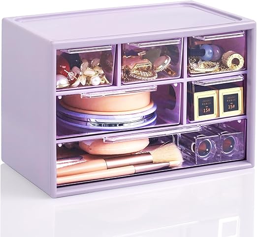 Amazon.com: Desk Storage Organizer with 6 Mini Drawers, FODIENS ...