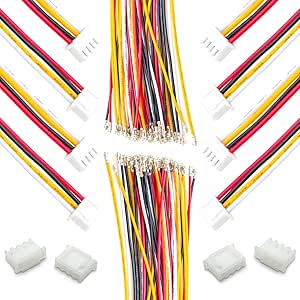 Amazon.com: Kidisoii XH 2.54mm JST Connector with 22AWG Pre-Crimped Wire, JST XHP-4, 2/3/4/5/6/7 ...
