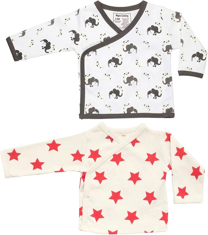 Amazon.com: Maple Clothing Organic Cotton Baby Kimono Long Sleeve ...