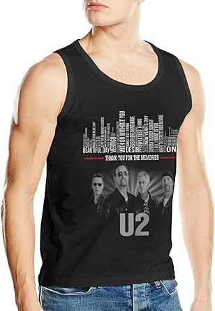 Amazon.com: U2 Official Men's Workout Tank Tops Gym Athletic Sleeveless ...