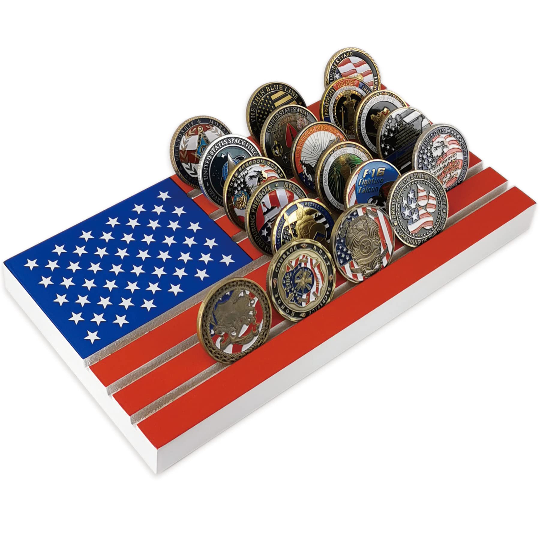 NON REFUNDABLE BUNDLE OF 2, 6 Rows Challenge Coin Display Holder United ...