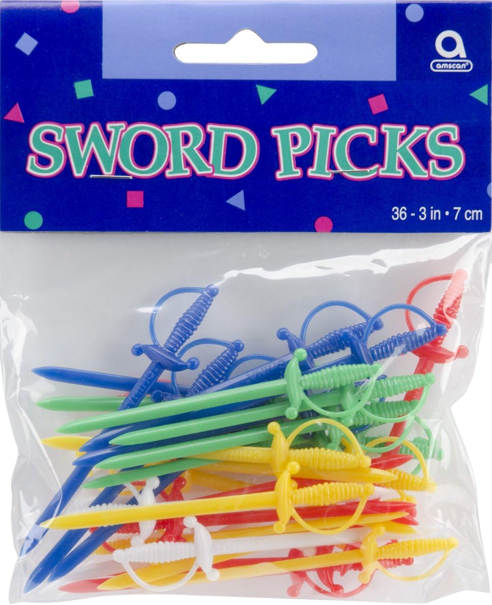 Amazon.com: Assorted Color Sword Picks Party Dessert and Appetizer ...