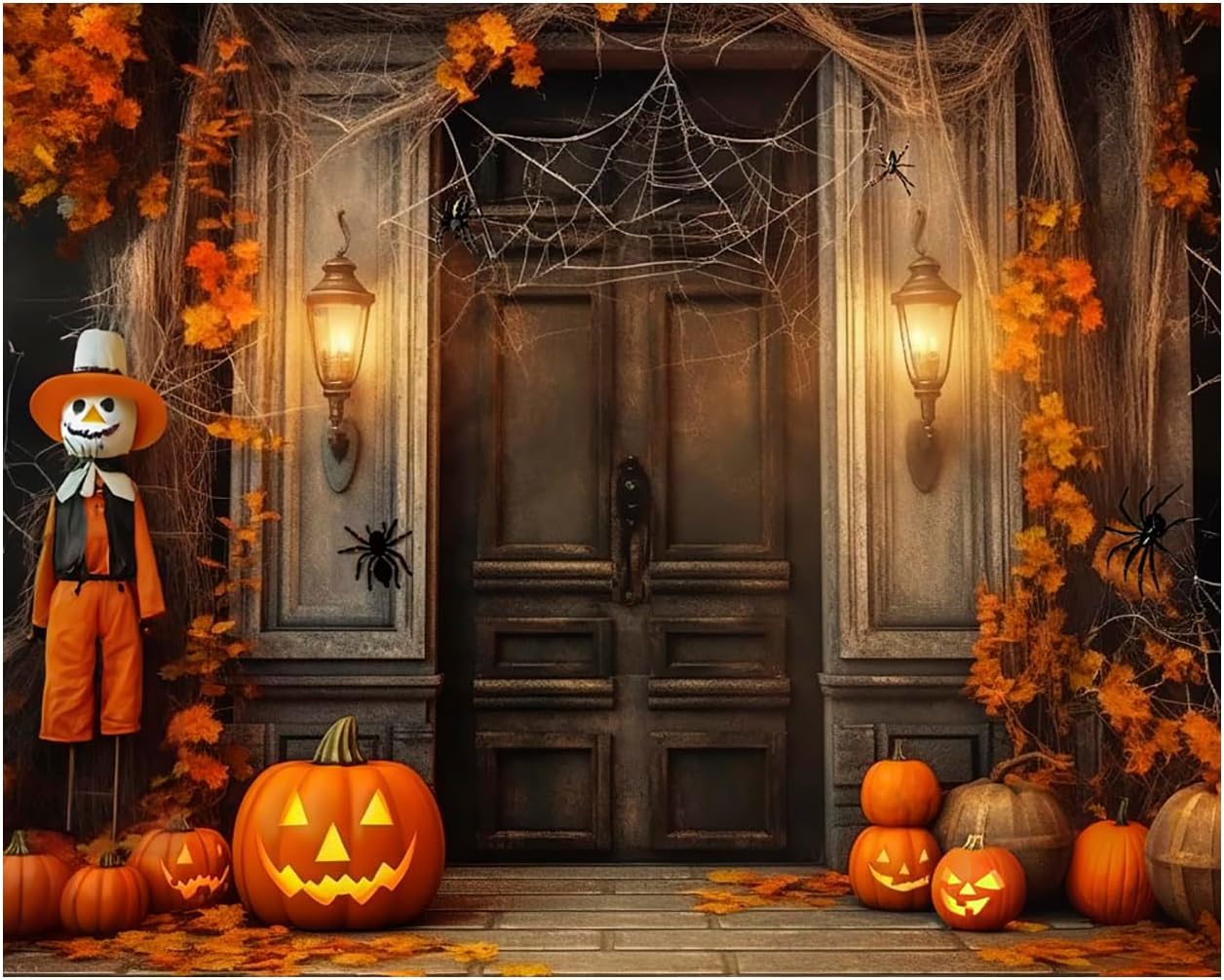 Amazon.com : Kate 10x8ft Halloween Grimace Pumpkin Backdrops for ...