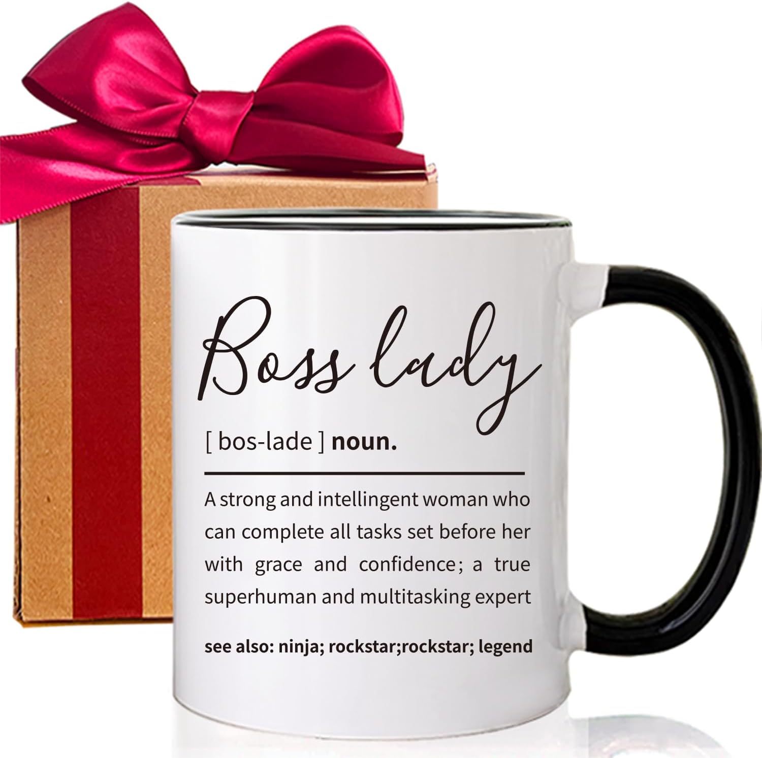 Amazon.com: Boss Lady Coffee Mug, Best Boss Birthday Gifts for Women ...