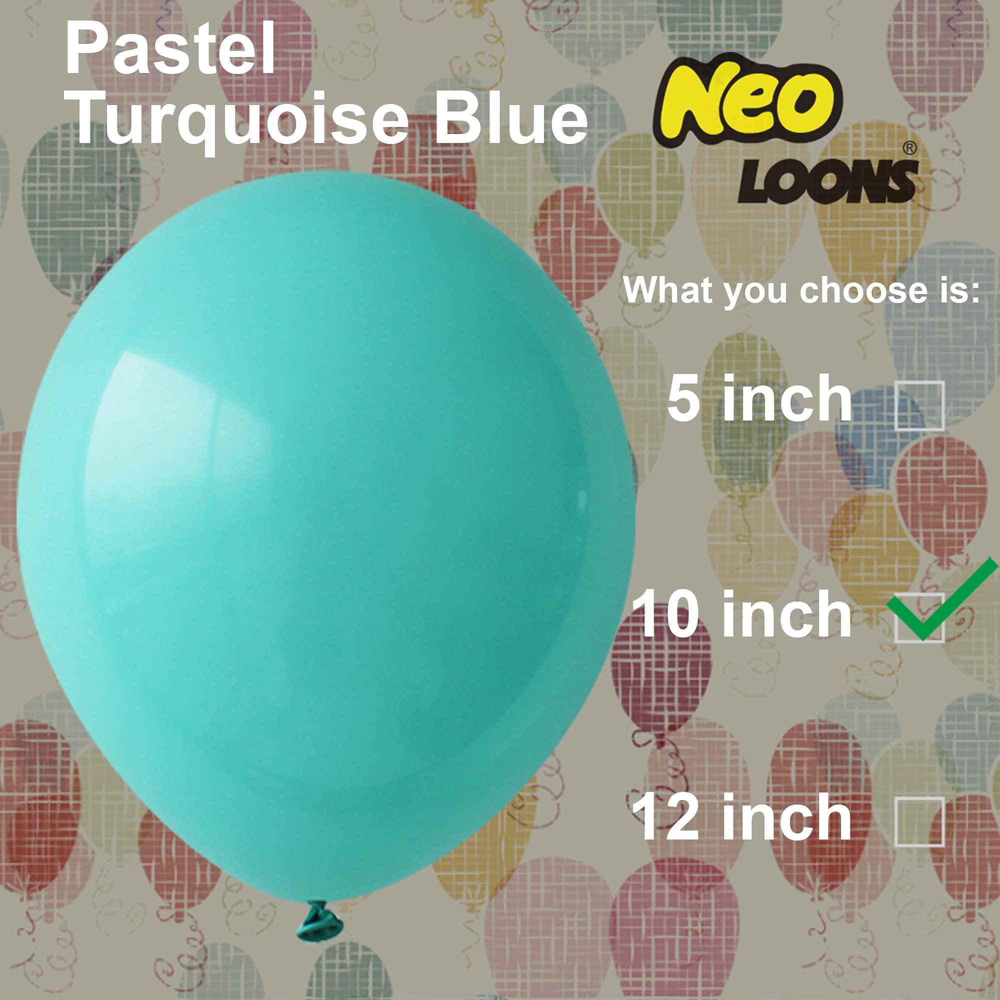 Globos Regulares Turquesa Happy Birthday Party Decor Set Silver Foil