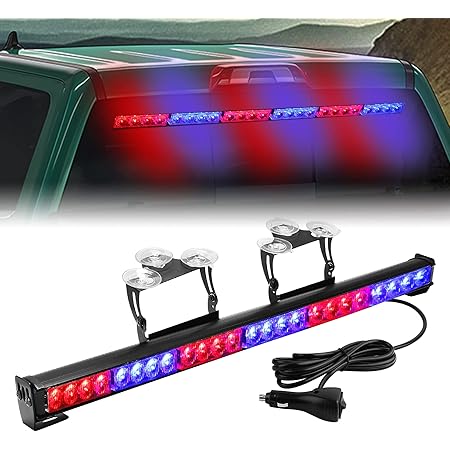 Amazon.com: TeddyTT Red Blue Strobe Police Lights Bar Directional ...