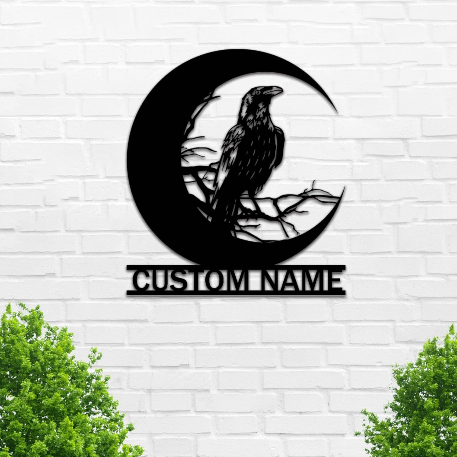 Amazon.com: Custom Black Crow Metal Sign, Personalized Black Crow Metal ...