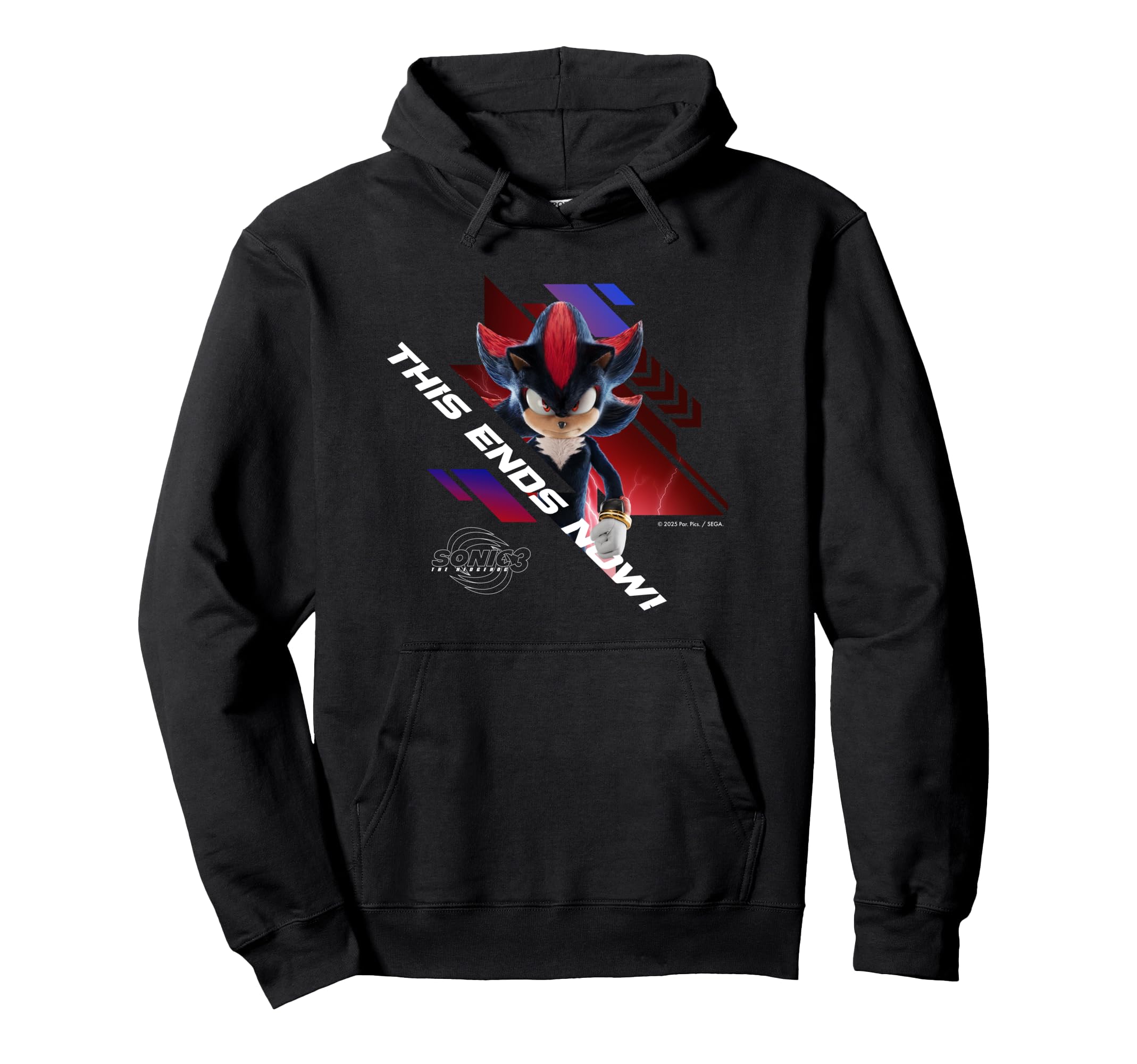 Buy Sonic the Hedgehog 3 - Shadow "This Ends Now" Pullover Hoodie ...