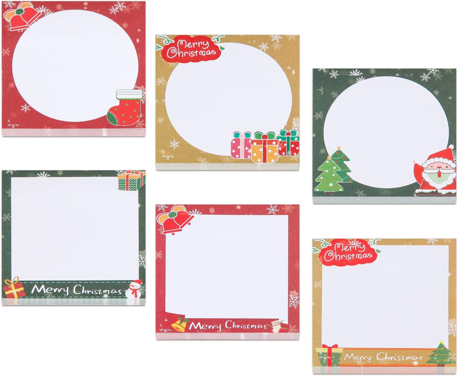 Amazon.com : 9 Pieces Vintage Christmas Sticky Note Vintage Design ...