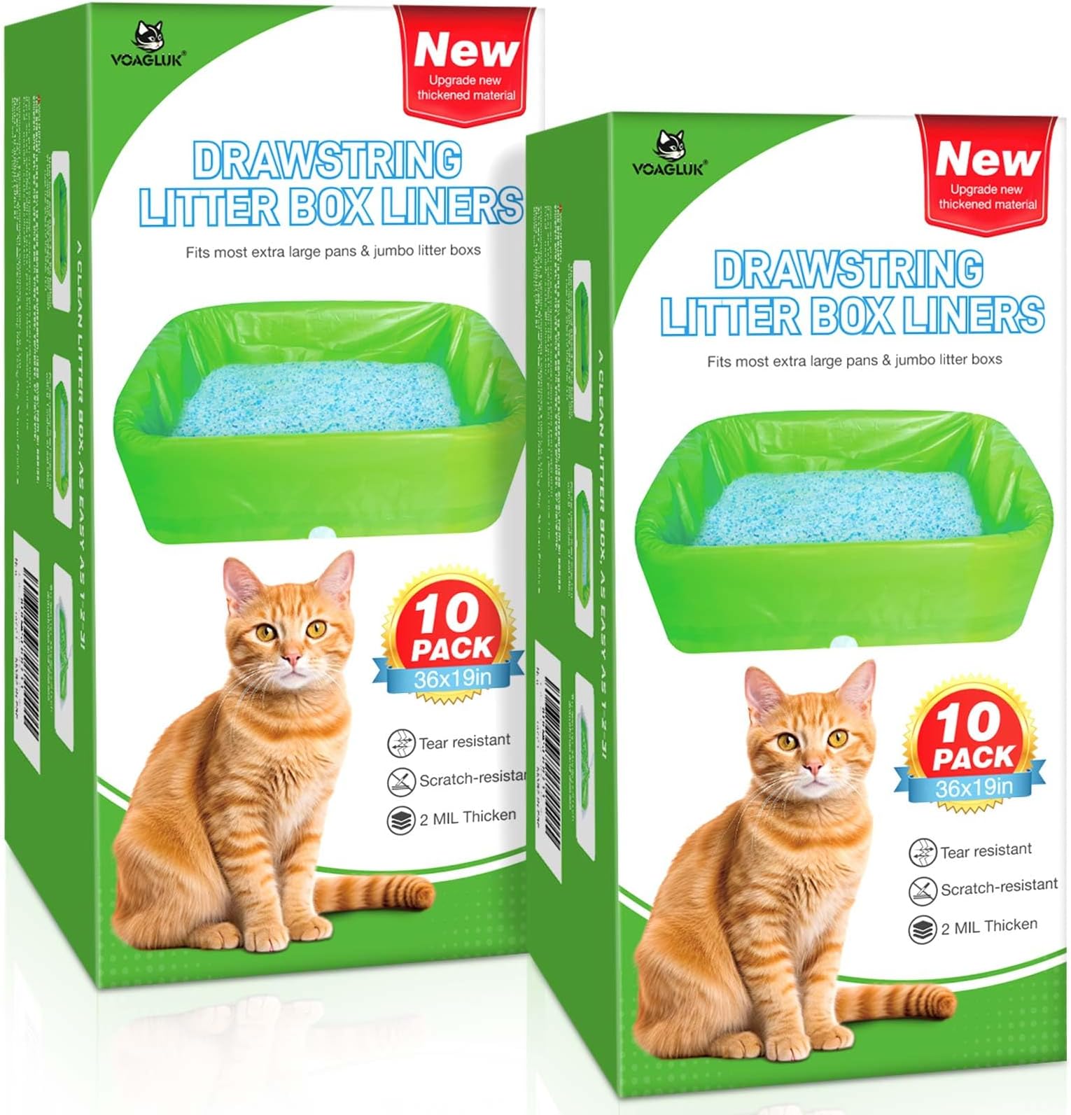 Amazon.com: Jumbo Cat Litter Box Liners 37" x 18",30 Count Jumbo Extra ...