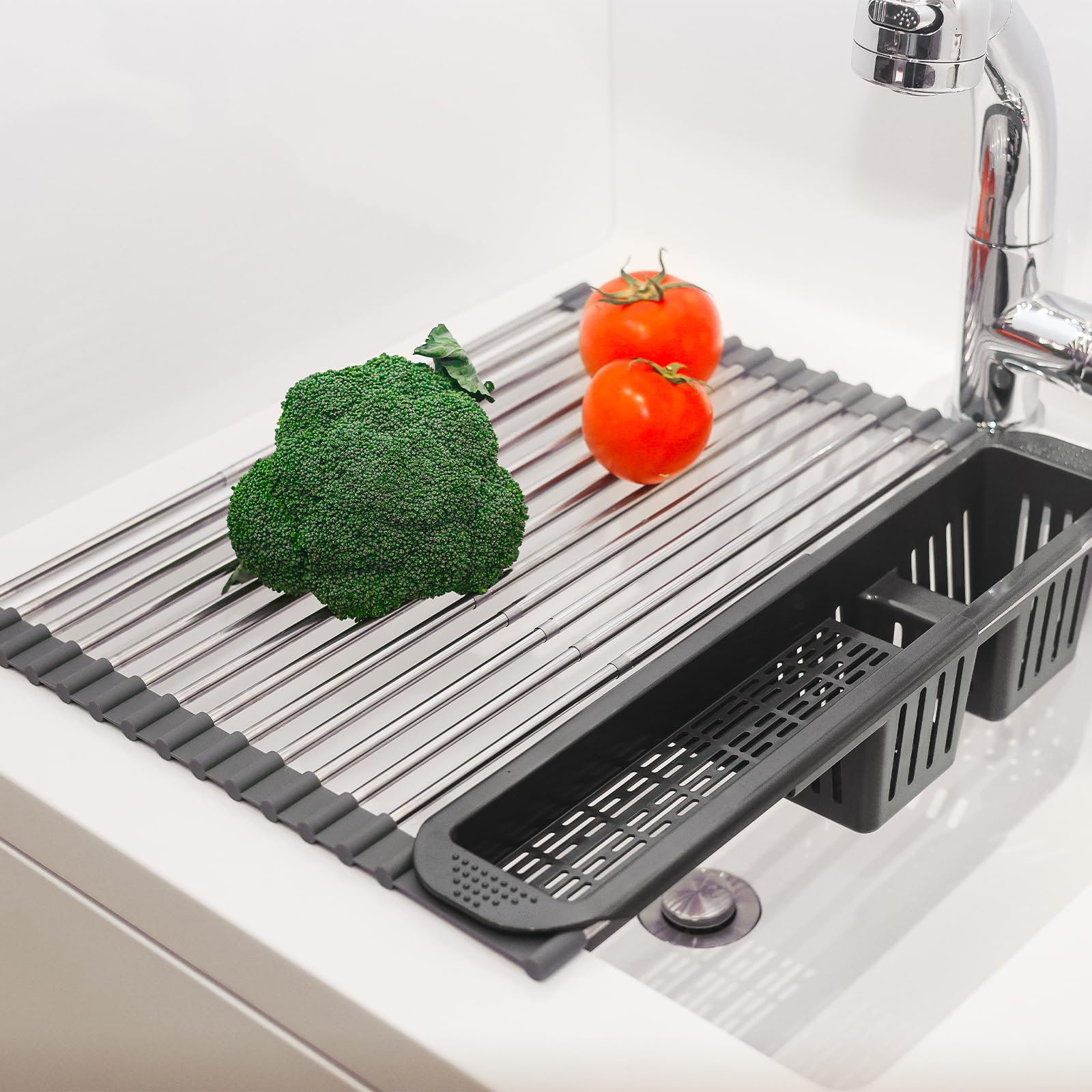 Amazon.com - Dolreiik Roll-Up Dish Drying Rack Over The Sink, 304 ...