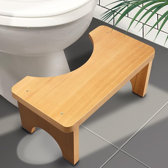Amazon.com: AZEN Toilet Stool Squat Adult, Wood Poop Stool for Bathroom ...