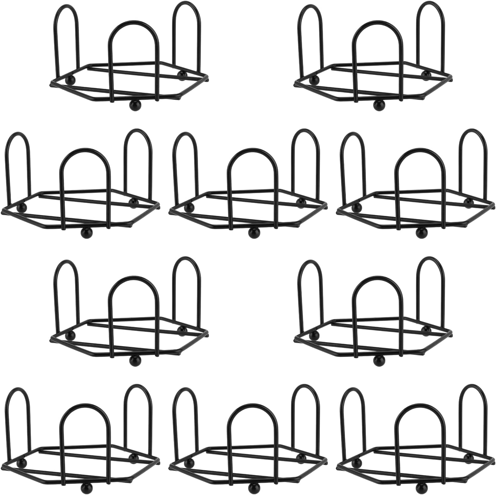 Amazon.com: FUNSUEI Set of 10 Metal Coaster Holder, Black Iron Metal ...