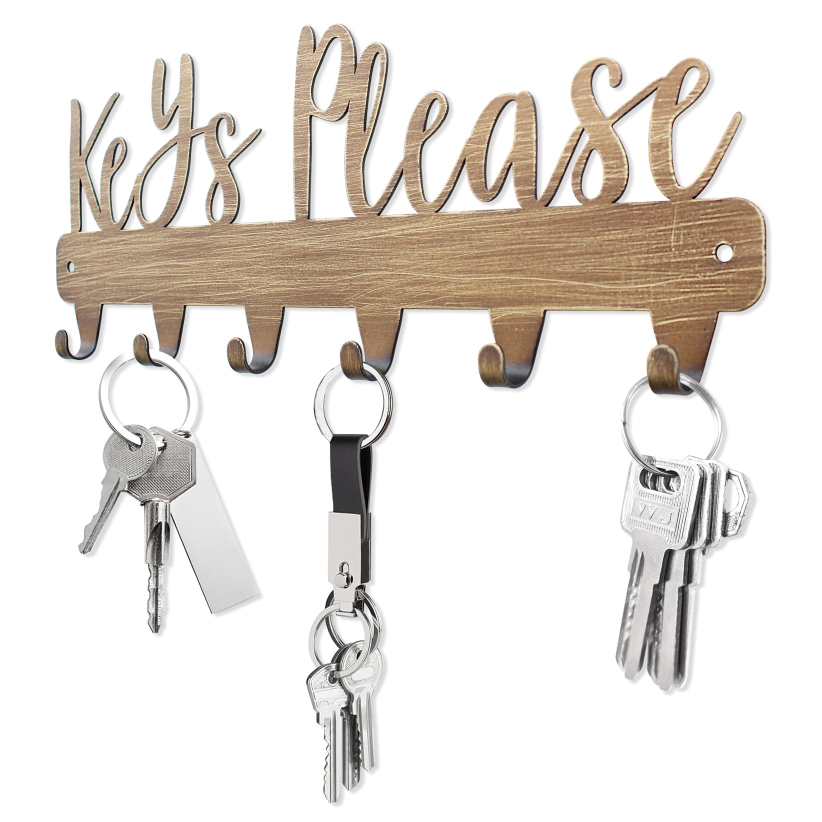 Amazon.com: BITALYE Keys Please Hooks on Wall,Key Holder Wall Mounted ...