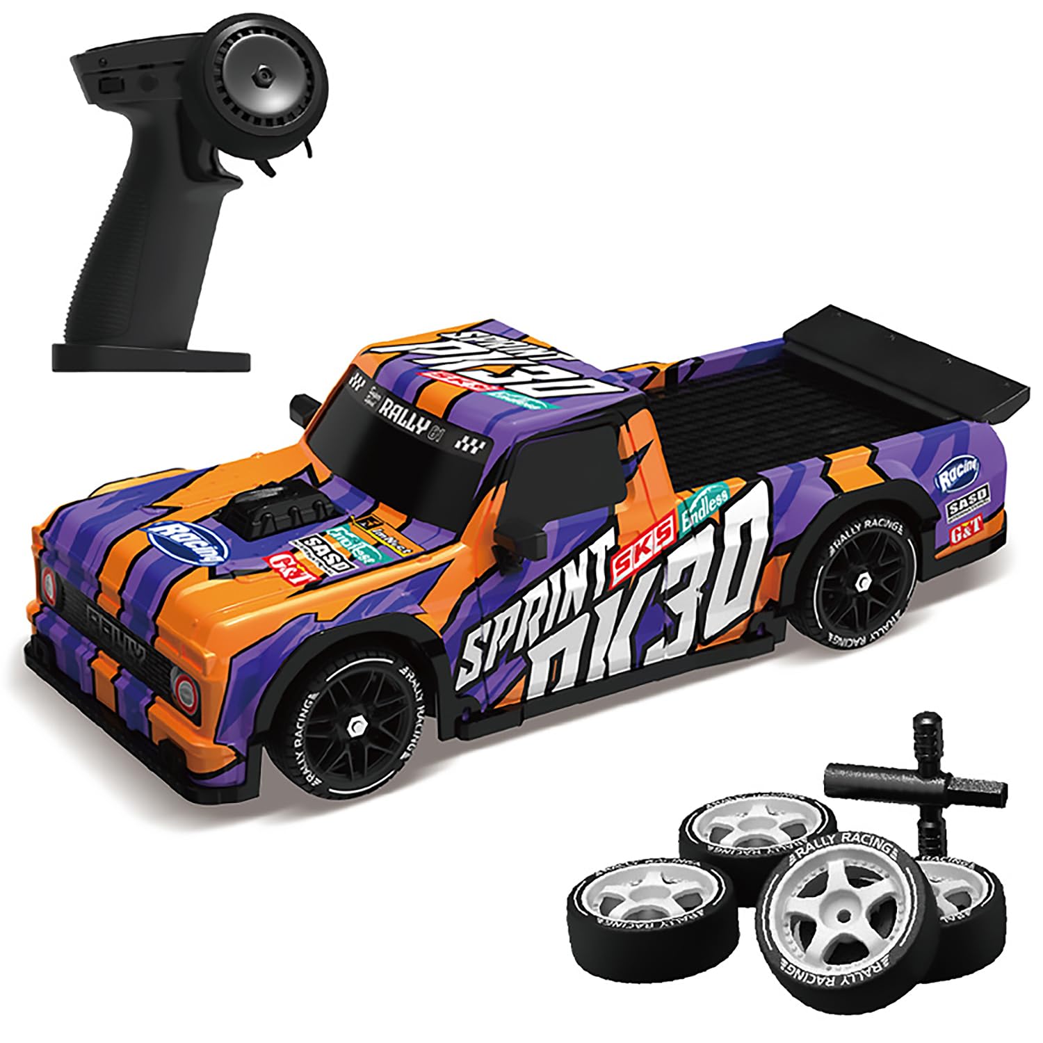 Amazon.com: fisca 1/16 RC Drift Car, 2.4Ghz RTR RC Drift Car, 4x4 Light ...