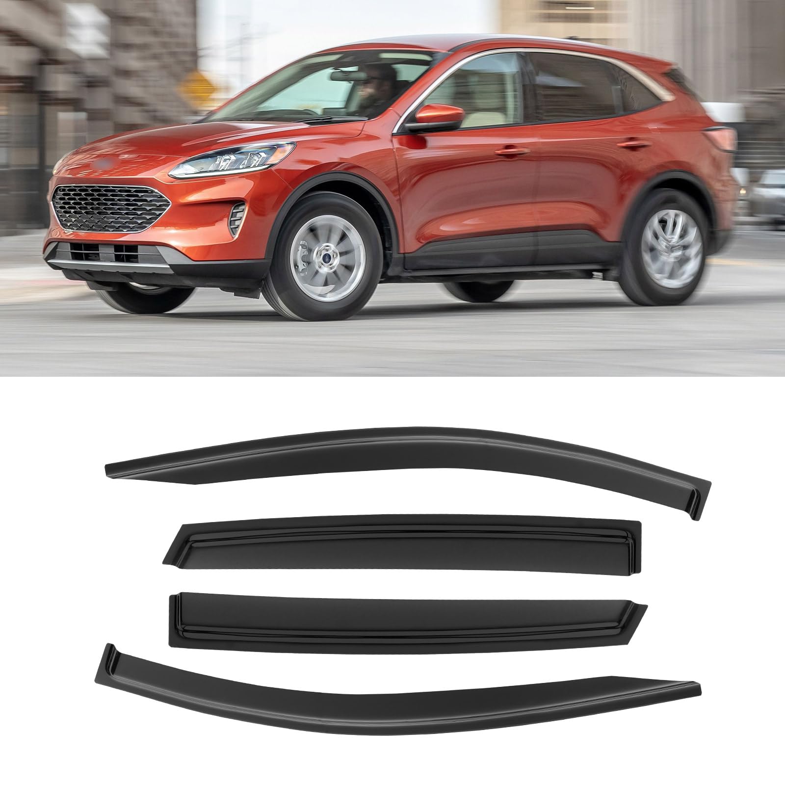 Snapklik.com : Window Rain Guards For 2020-2025 Ford Escape, Window ...