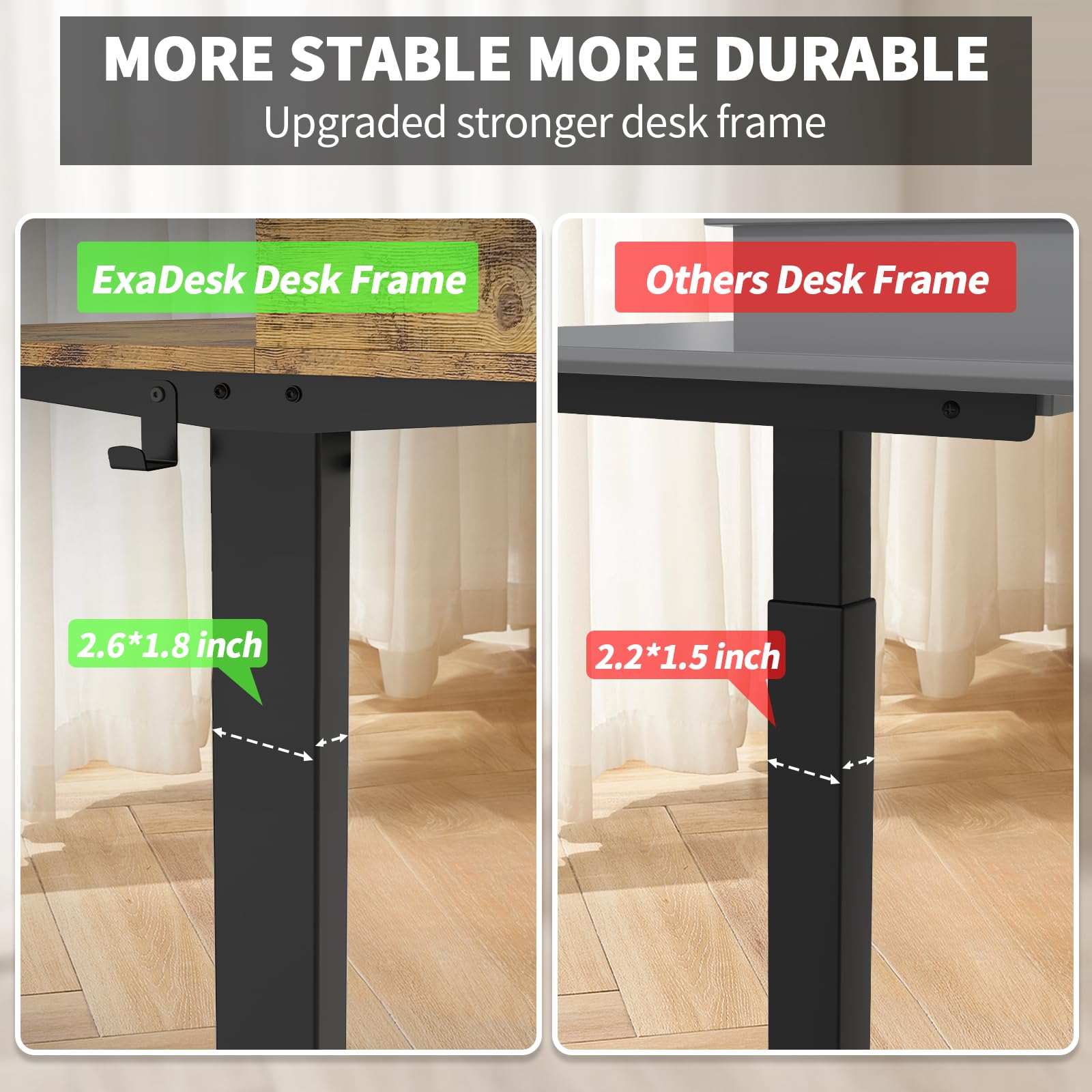 Snapklik.com : ExaDesk 55 X 30 Inch Electric Standing Desk