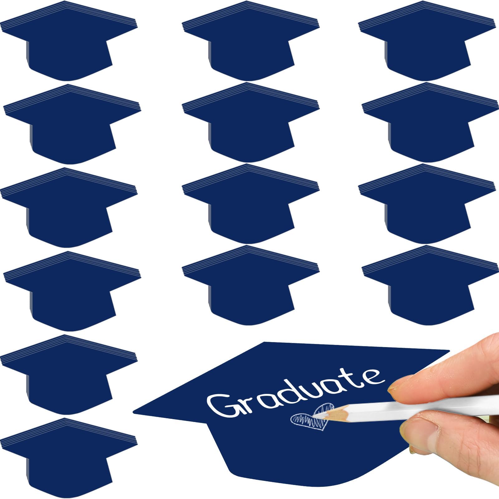 Amazon.com: Geyee 108 Pcs Graduation Cap Cutouts Decorations Paper Hat ...