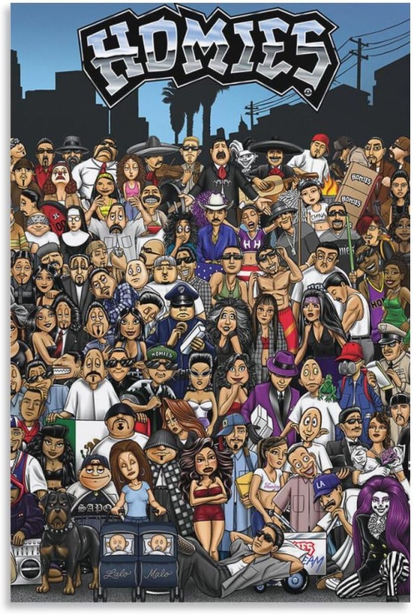 Amazon.com: Homies Family Poster Decorative Painting Canvas Wall Art ...