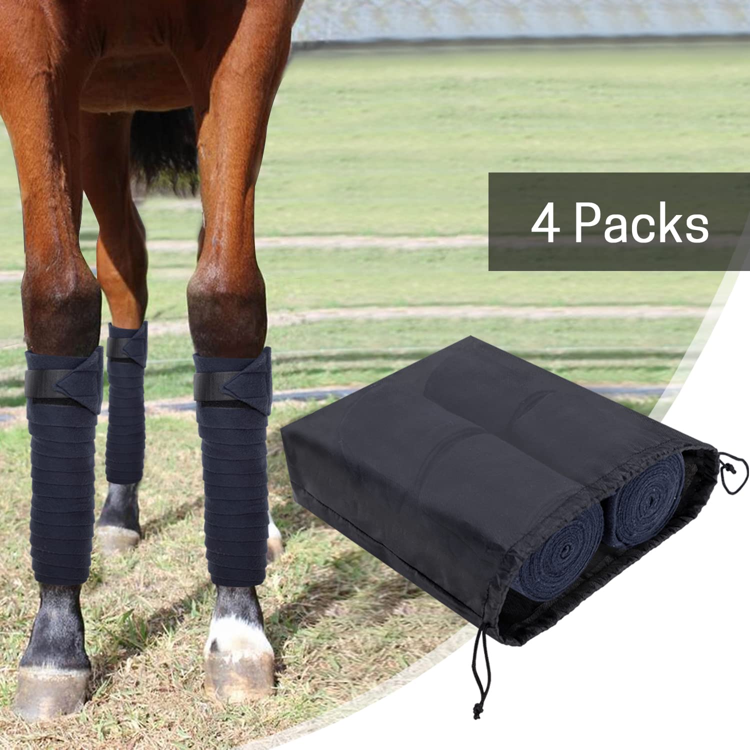 Snapklik.com : Polo Leg Wraps, Equine Polo Wraps Set Of 4, Horse Leg ...