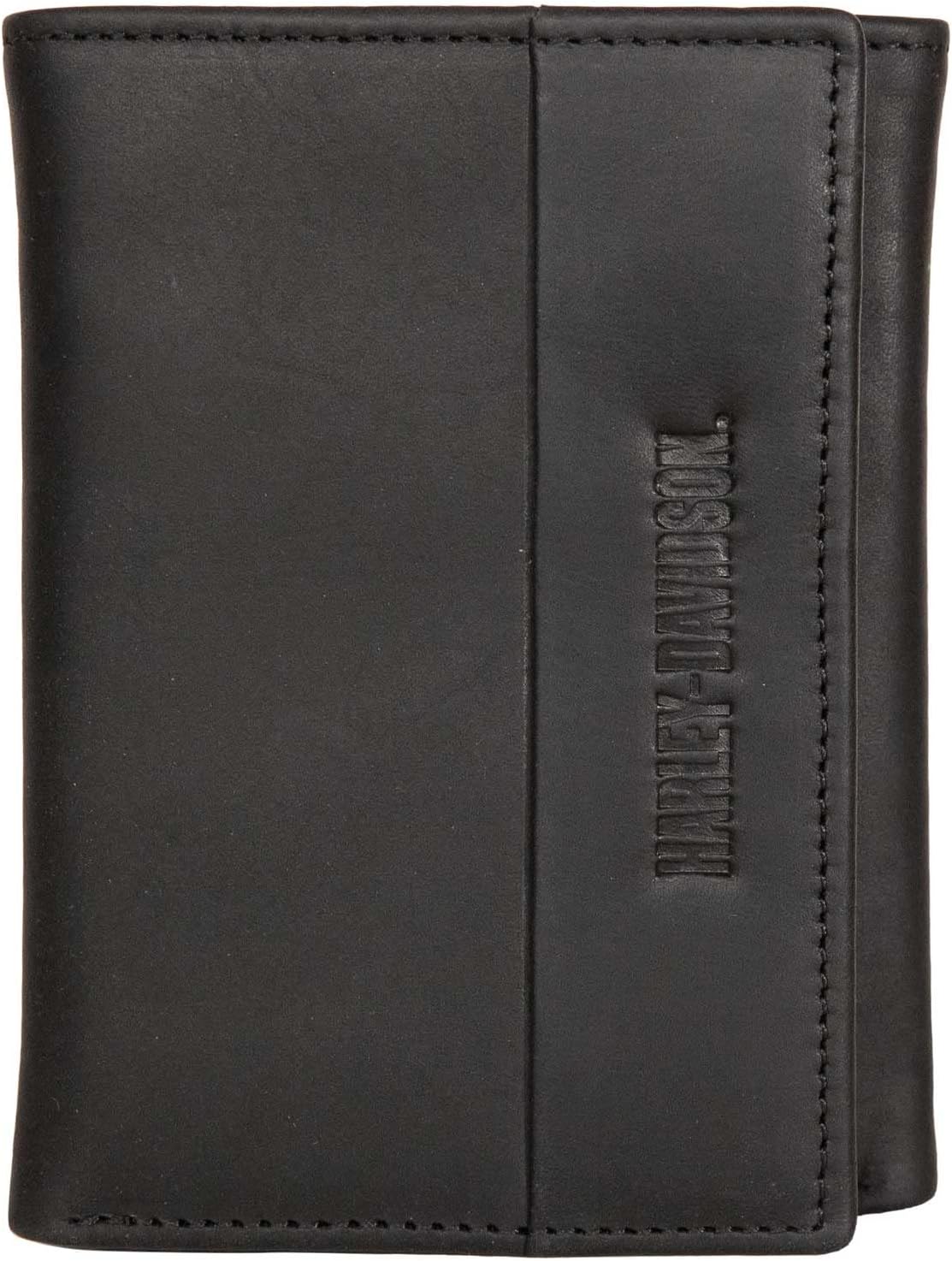 Amazon.com: Harley-Davidson Men's H-D Signature Tri-Fold Genuine ...