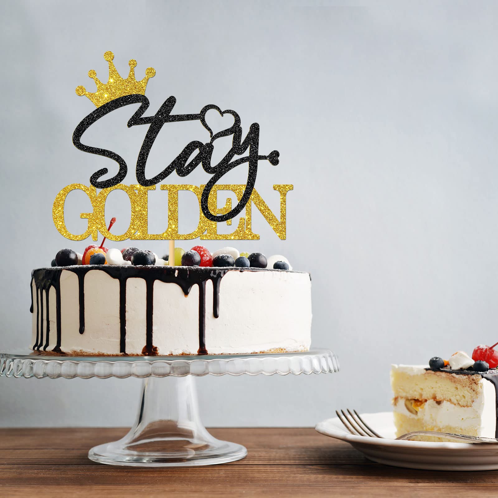 Snapklik.com : INNORU Stay Golden Cake Topper - Birthday Party Decor ...