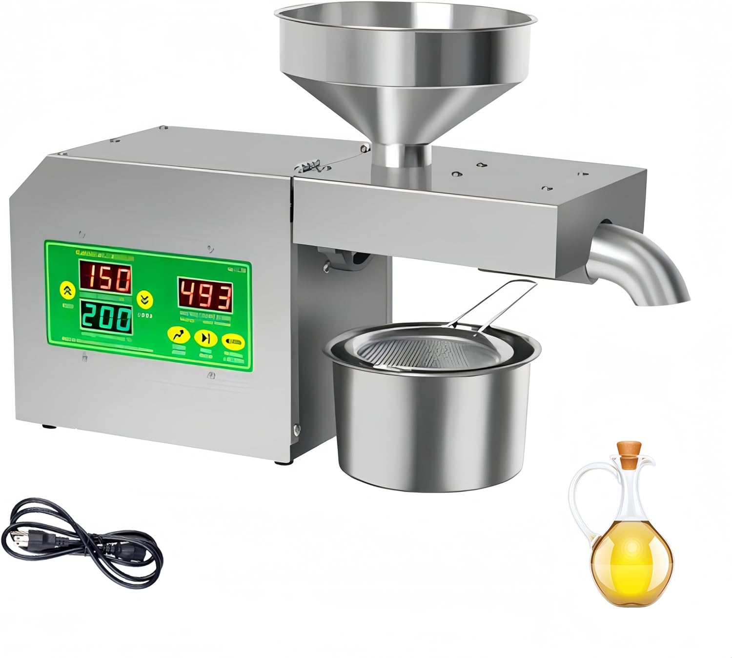Amazon.com: Cold Pressed Oil machine, 110v 820W Domestic Oil Press ...