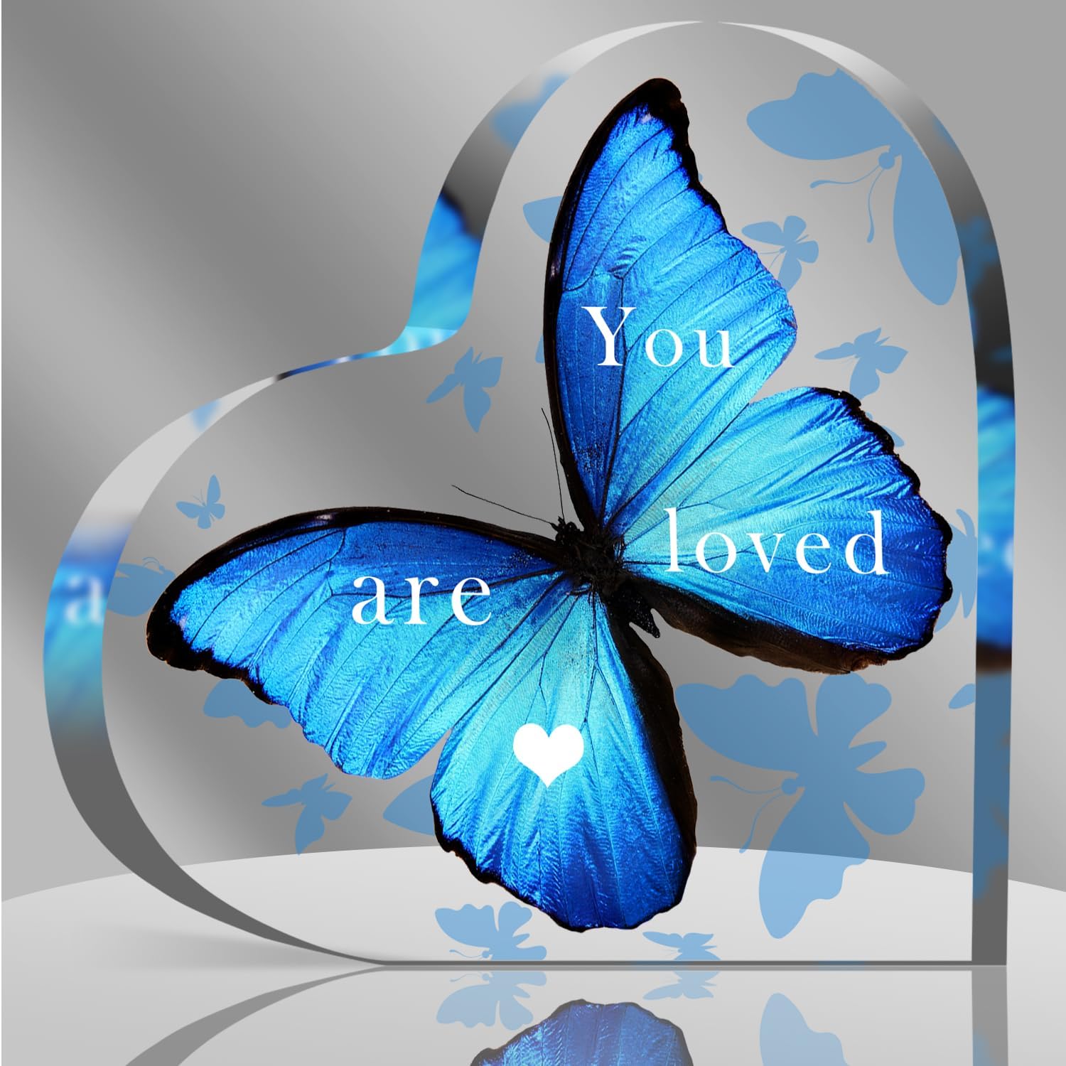 Amazon.com: Acrylic Heart Gifts for Women Appreciation Gift Butterflies ...