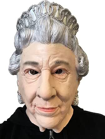 Amazon.com: HENGYUTOYMASK Realistic Female Latex Mask Queen Elizabeth ...