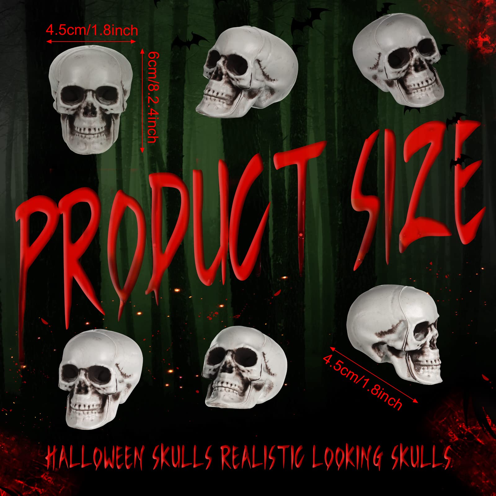 Halloween Skulls Decoration Realistic Looking Skulls Head Fake Human ...
