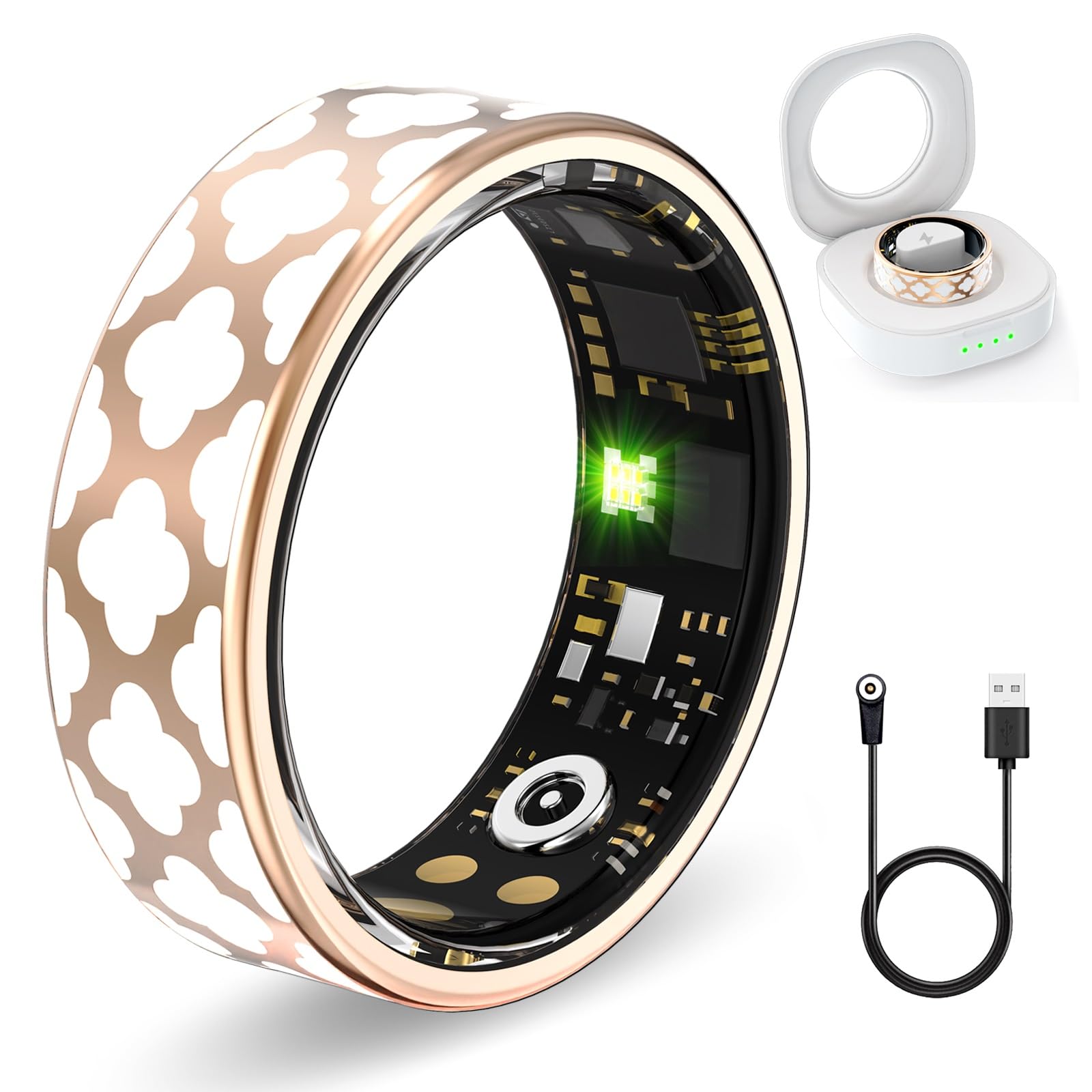 Amazon.com: Health Rings for Women, Fitness Tracker with Heart Rate ...
