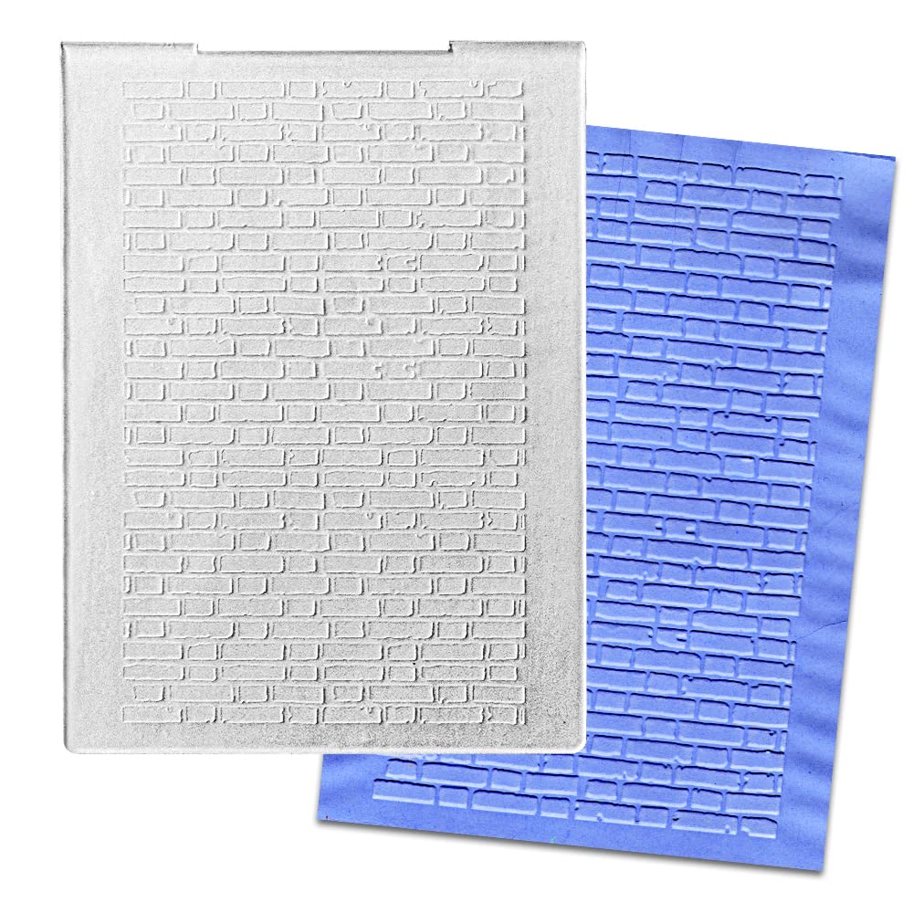 Amazon.com: ALIBBON Brick Wall Plastic Embossing Folders for Card ...