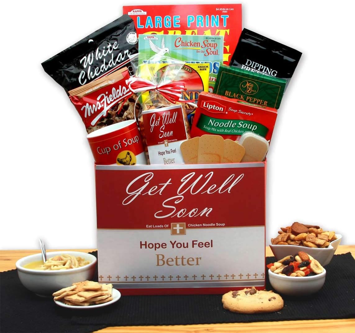Amazon.com : Chicken Noodle Soup Get Well Soon Gift Box : Grocery ...