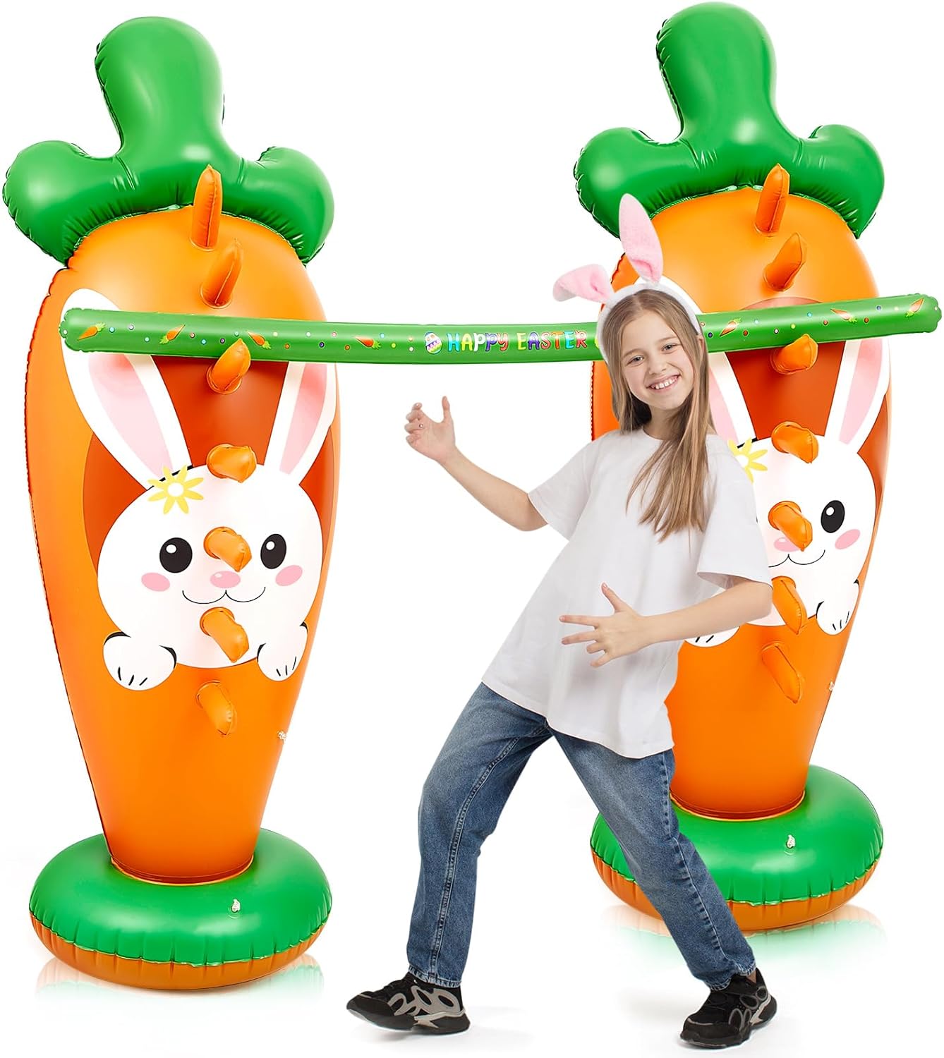 Amazon.com: Poen 5.9 Feet Easter Family Games Inflatable Limbo Game for ...