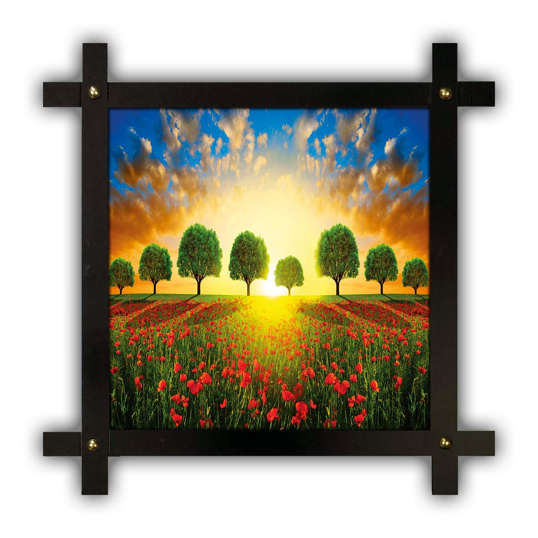 Poster N Frames Cross Wooden Frame Hand-Crafted with Photo of Natural ...