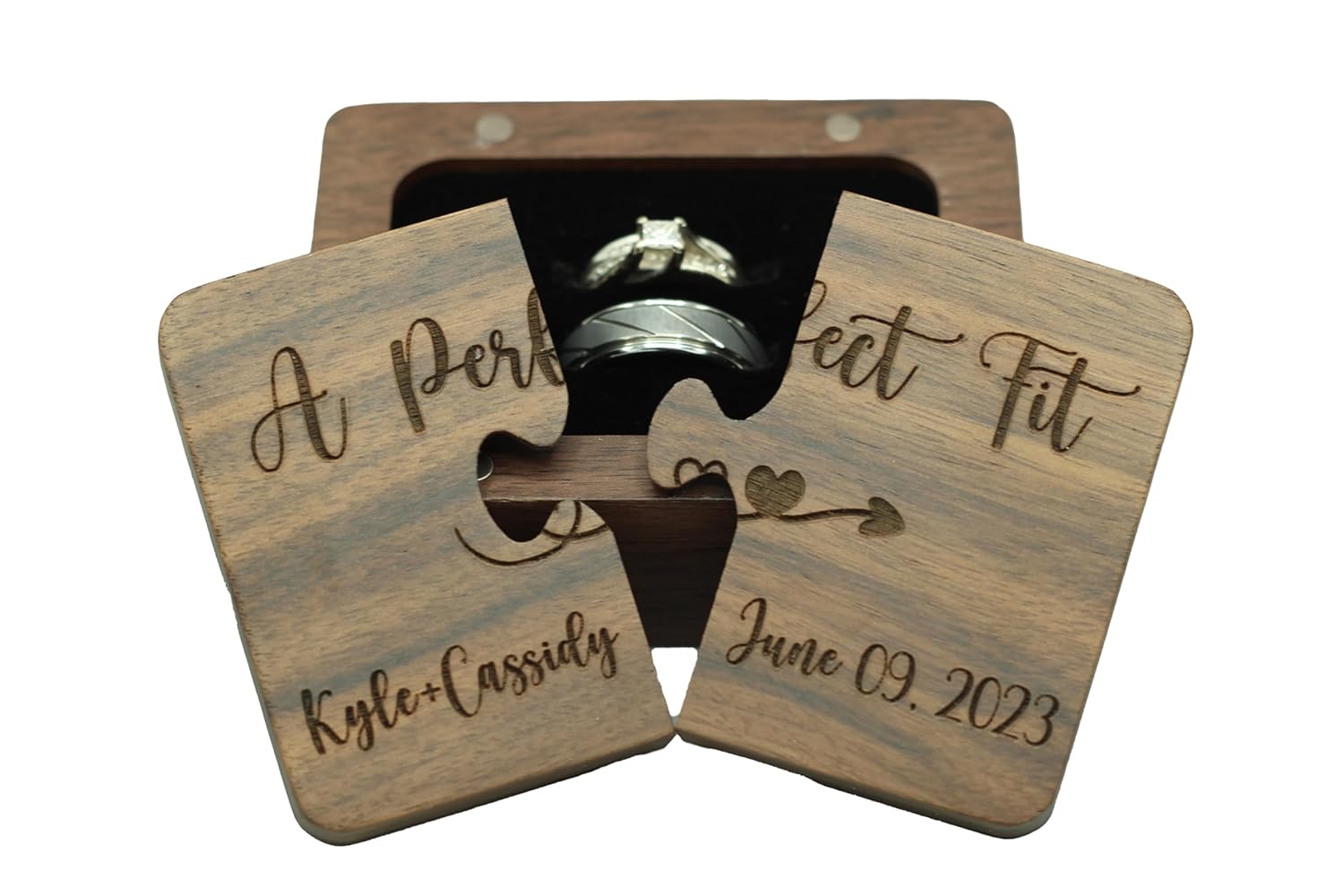 Amazon.com: A Perfect Fit Ring Box, Wooden Ring Puzzle Box, Engraved ...