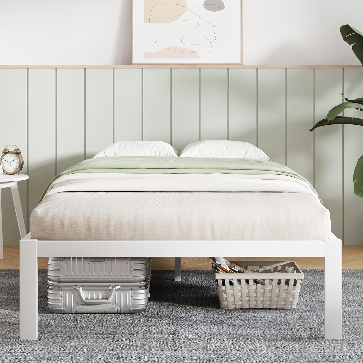 Amazon.com: Novilla Twin Bed Frame Without Headboard, Metal Platform ...