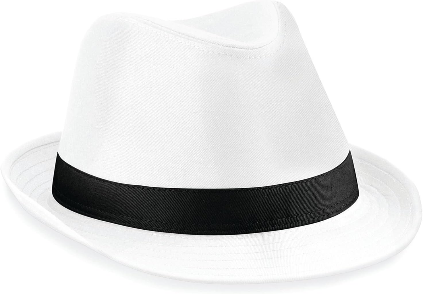 Beechfield B630 Fedora White/Black L/XL : Amazon.co.uk: Fashion