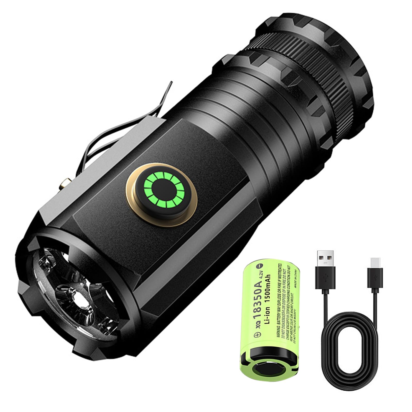 AUERQXZ Linterna LED Recargable,Linterna Tactica Militar 2000 lúmenes ...