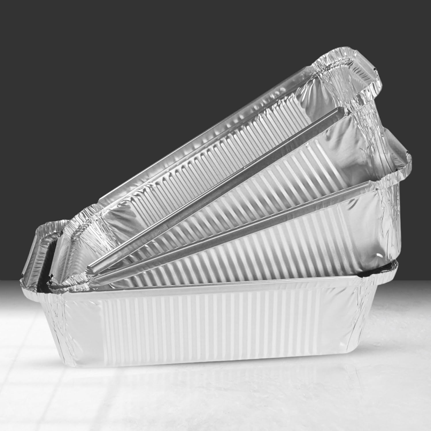 CHEF ROYALE 100 x Aluminium Foil Containers with Lids - Size No6A ...